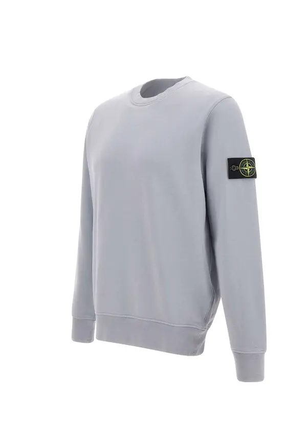 Stone Island Long-sleeve Crewneck Sweatshirt With Patch - Gray