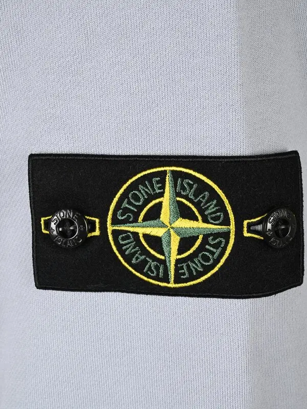 Stone Island Long-sleeve Crewneck Sweatshirt With Patch - Gray
