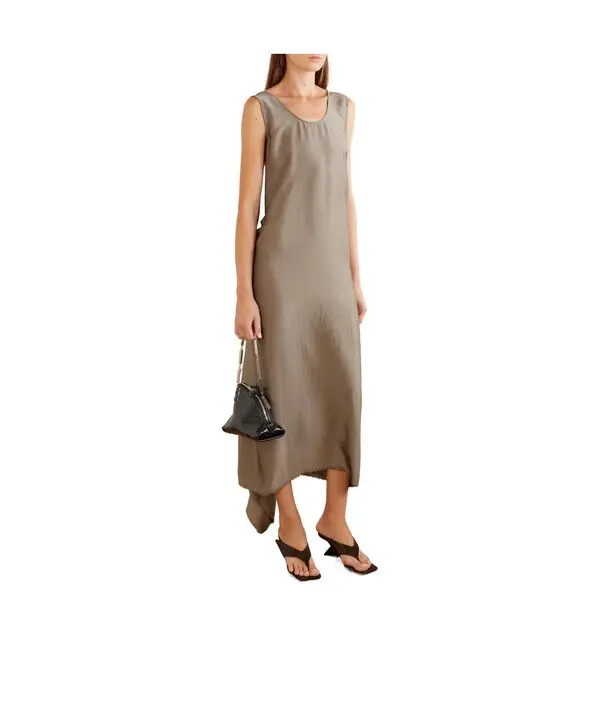 Attico Asymmetric Croc-effect Leather Clutch