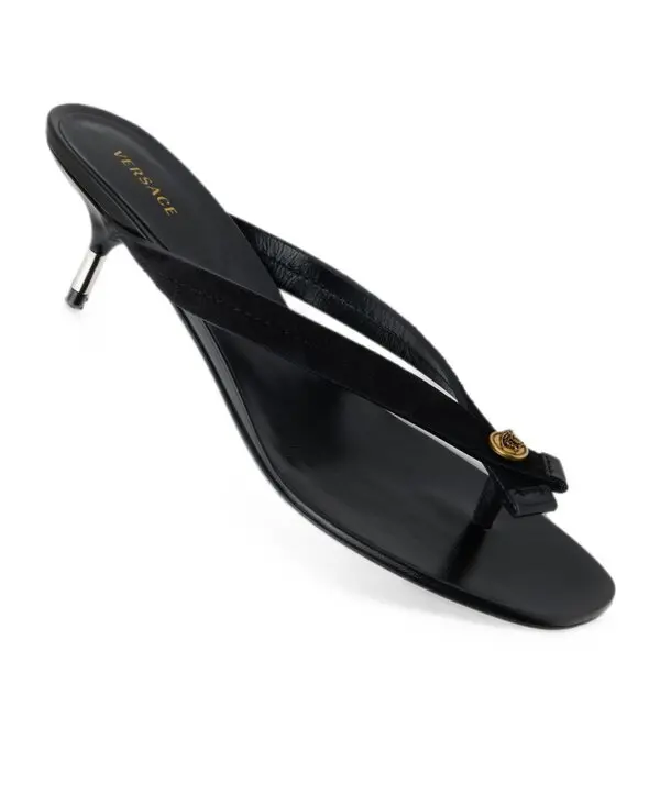 Versace Medusa-plaque Kitten-heel Mules