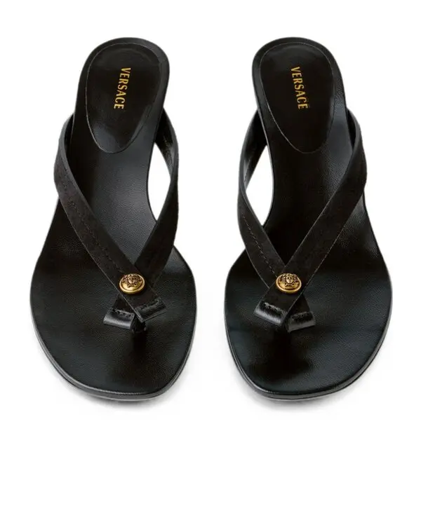 Versace Medusa-plaque Kitten-heel Mules