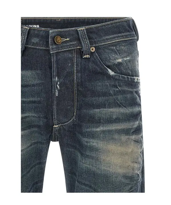 DIESEL® Belt-loop Jeans With Vintage Wash And Distressed Details