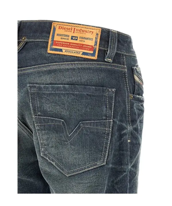 DIESEL® Belt-loop Jeans With Vintage Wash And Distressed Details