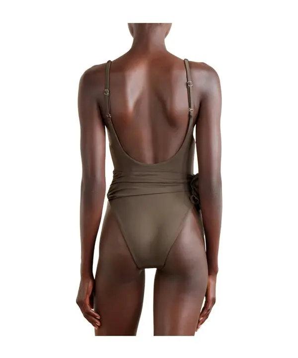 Magda Butrym Embellished Gathered Swimsuit