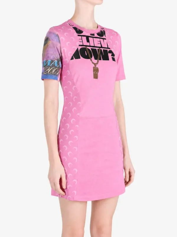 MARINE SERRE Graphic-print Mini Dress