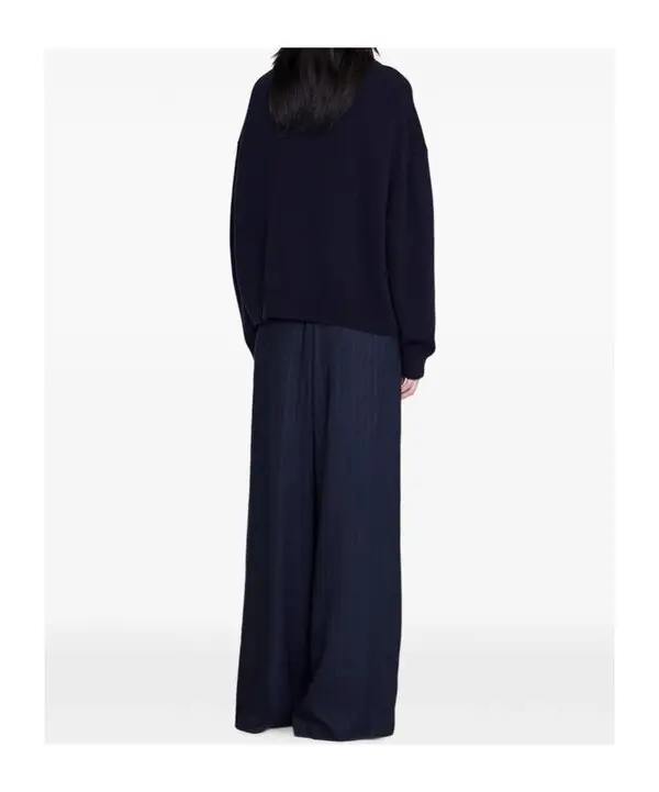 ANINE BING Lee Polo Sweater Navy