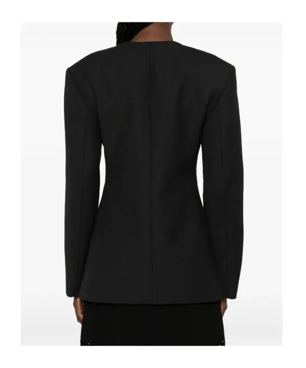 ANINE BING Single-breasted Collarless Jacket
