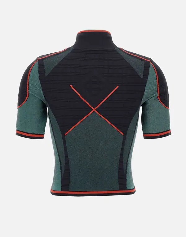 Casablanca High-neck Half-zip Top
