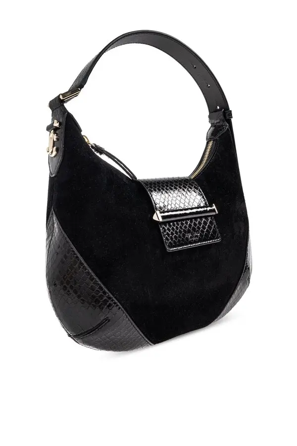JIMMY CHOO Logo Embossed Small Shoulder Bag