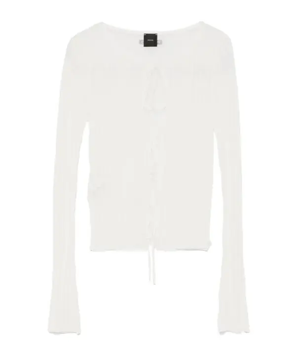 Pinko Ribbed Front Tie Jumper