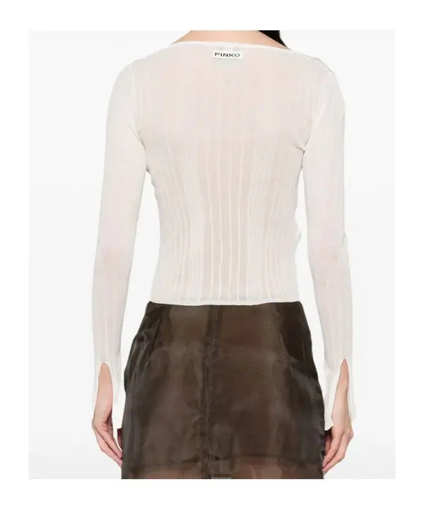 Pinko Ribbed Front Tie Jumper