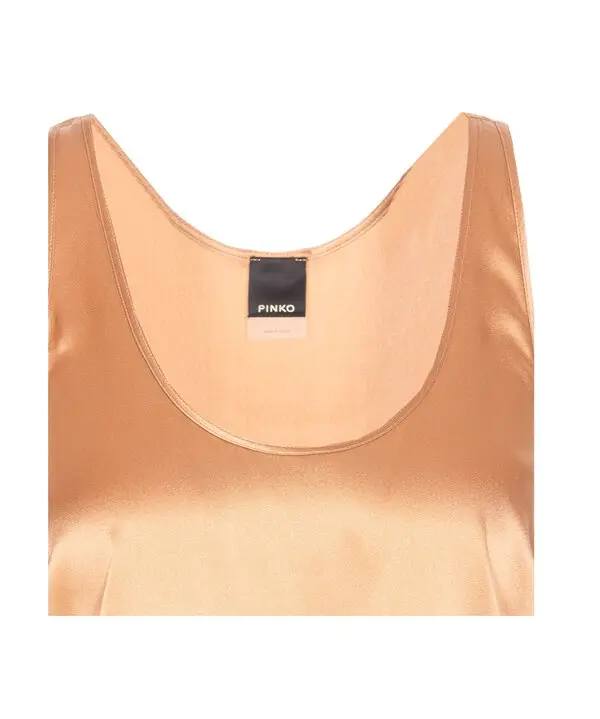 Pinko Crewneck Satin Tank Top