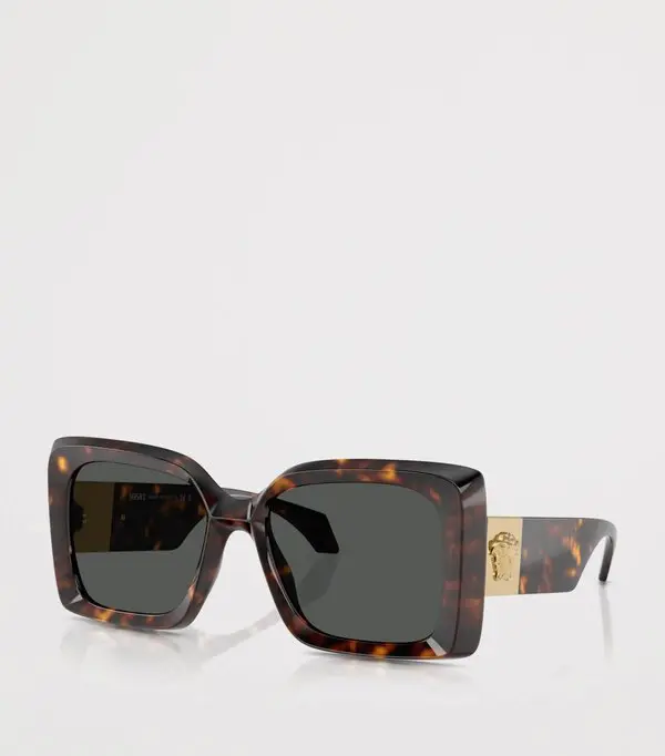 Versace Square Tortoiseshell Sunglasses