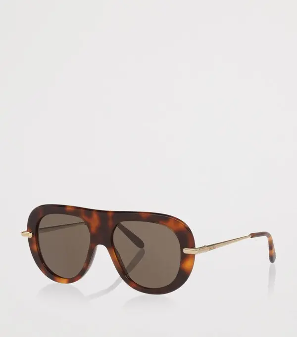 Loewe Tortoiseshell Slim Pilot Sunglasses