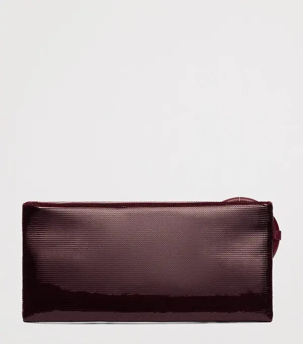 TOM FORD Sequinned Ring Clutch Bag - Burgundy