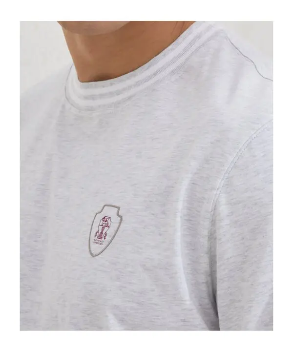 Brunello Cucinelli Logo-embroidered Crew-neck T-shirt
