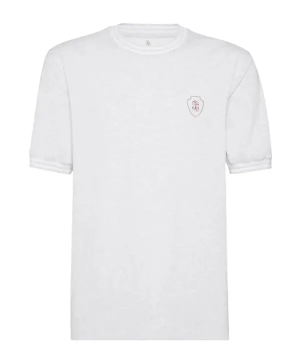 Brunello Cucinelli Logo-embroidered Crew-neck T-shirt