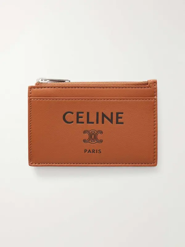 Celine Logo-debossed Leather Cardholder