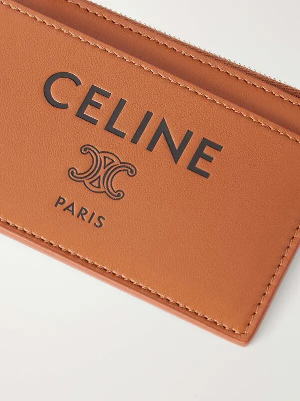 Celine Logo-debossed Leather Cardholder