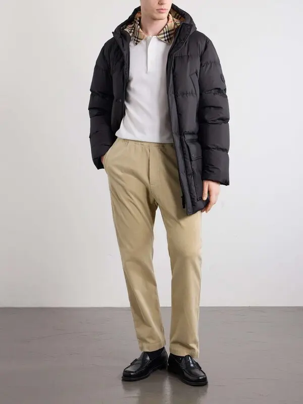 Burberry Hooded Wool-trimmed Quilted Shell Down Jacket