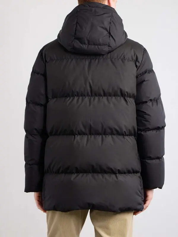 Burberry Hooded Wool-trimmed Quilted Shell Down Jacket