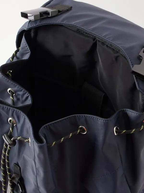 A.p.c. Logo-print Rip-stop Shell Backpack - Blue