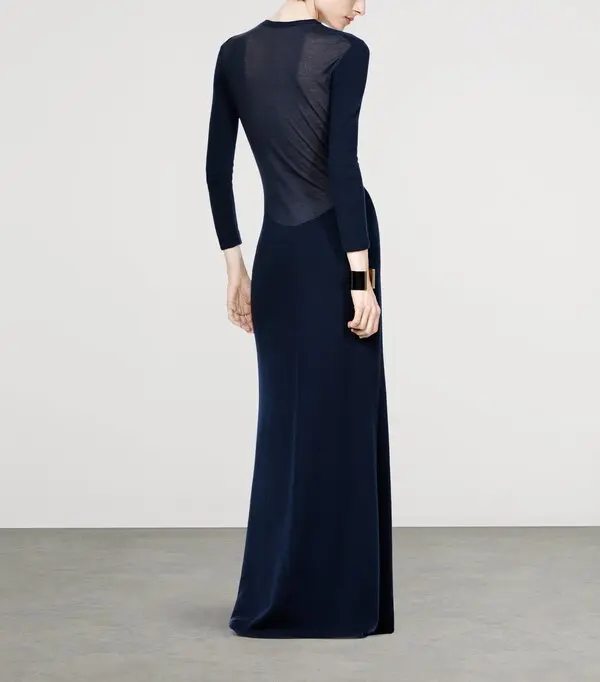 TOM FORD Cashmere-silk-blend Sheer Back Maxi Dress