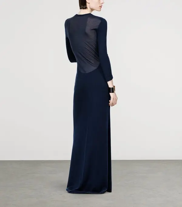 TOM FORD Cashmere-silk-blend Sheer Back Maxi Dress