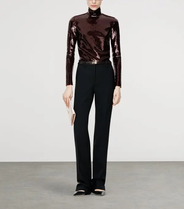 TOM FORD Sequinned Rollneck Top