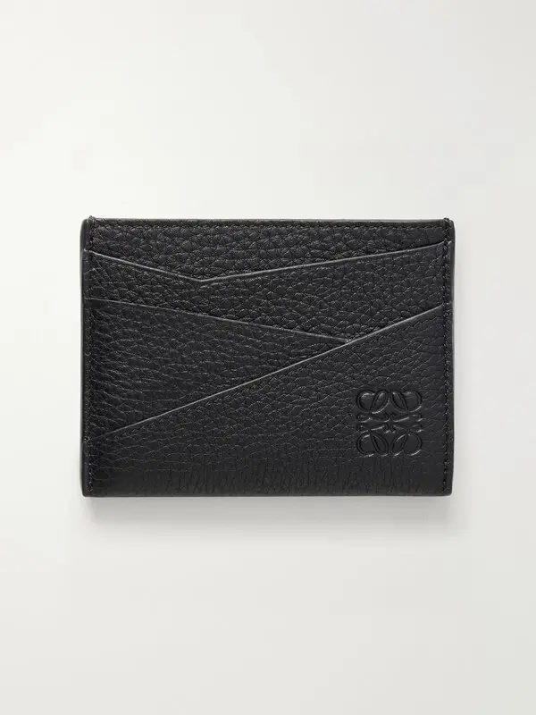 Loewe Puzzle Edge Anagram-debossed Leather Cardholder - Black