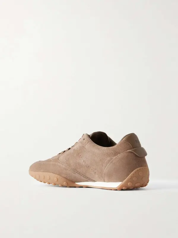 TOD'S Panelled Leather-trimmed Suede Sneakers