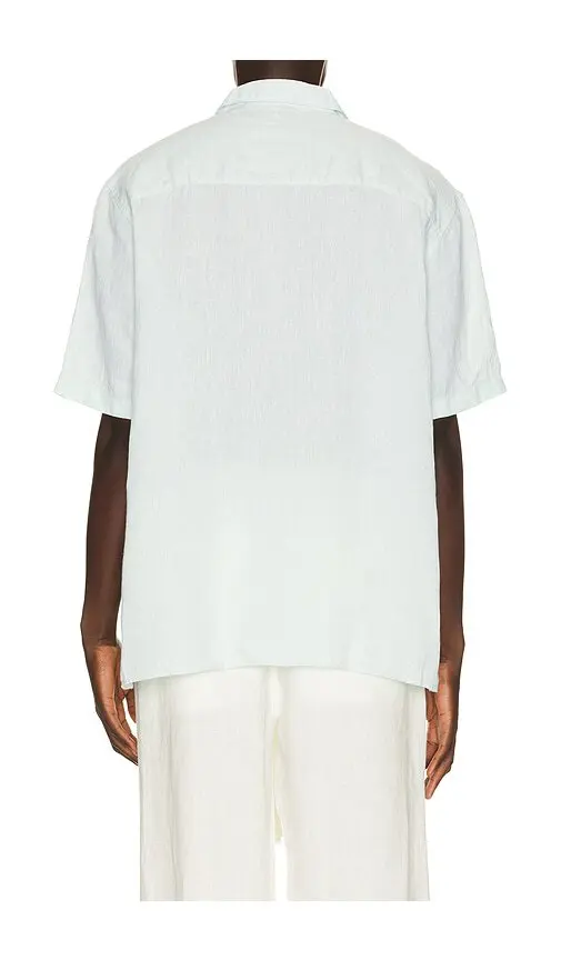 J. Lindeberg Elio Linen Shirt In Green
