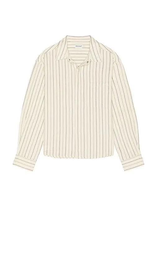 BOUND Porto Herringbone Stripe Long Sleeve Shirt