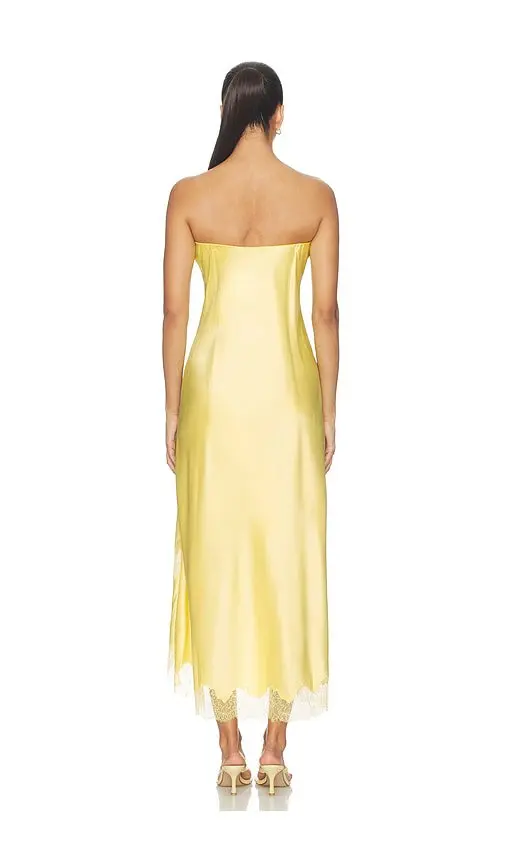Cami Nyc Alexandria Strapless Dress In Yellow