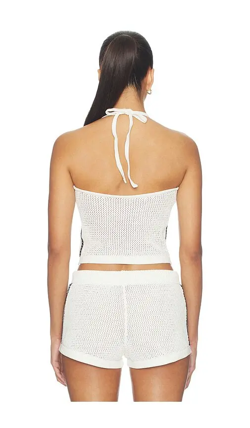 ADIDAS ORIGINALS Knitted Crochet Top In White