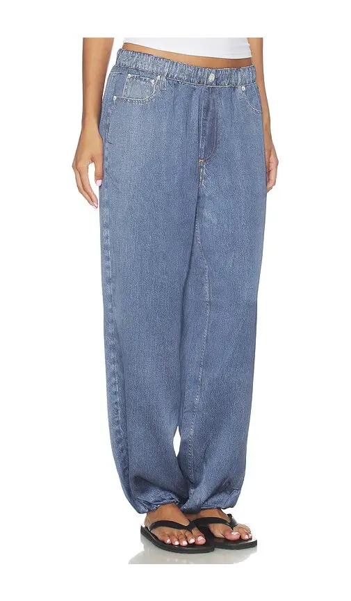 Rag & Bone Rb Miramar Satin Bubble Jeans In Blue