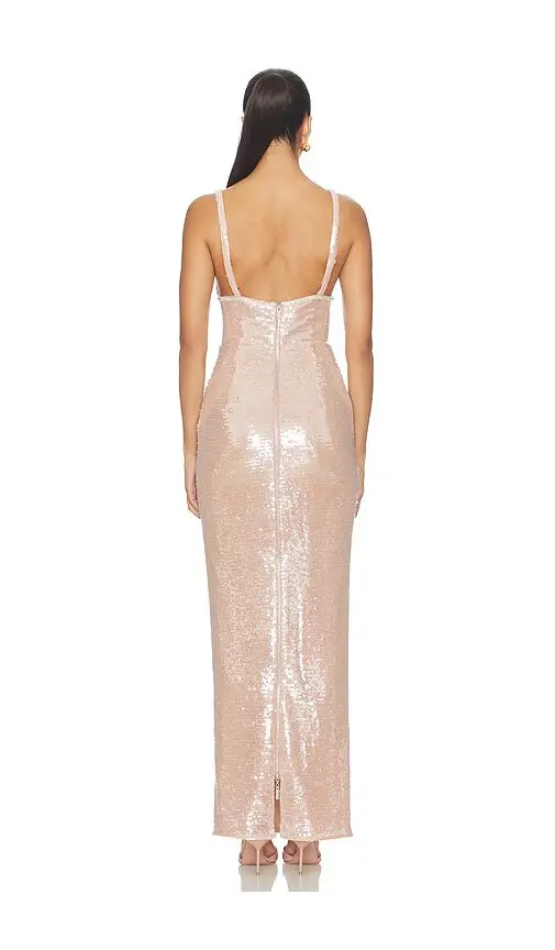 BRONX BANCO Embellished Maxi Dress