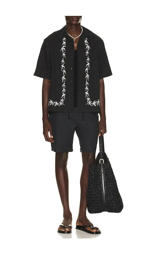 Scotch & Soda Cotton Linen Twill Bermuda Shorts - Black