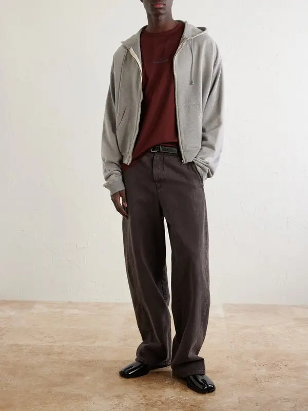 MAISON MARGIELA Logo-embroidered Cotton-jersey T-shirt - Red