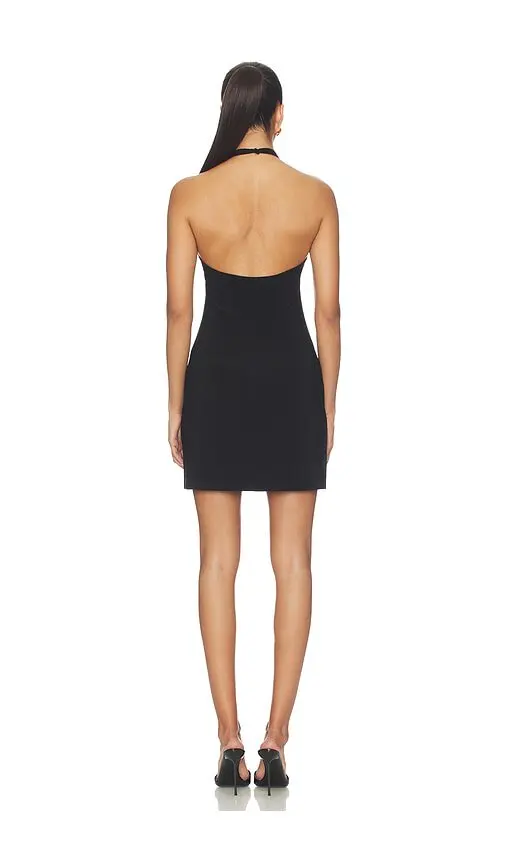 Norma Kamali Lifestyle Halter Mini Dress - Black