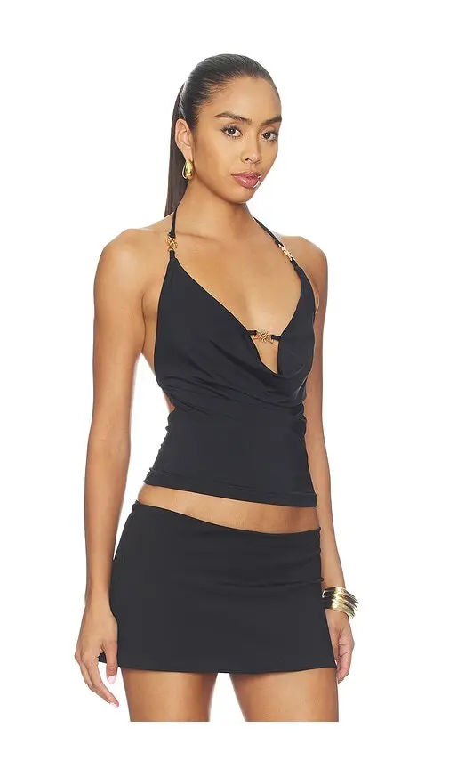RUNAWAY THE LABEL Livia Halter Cowl Top