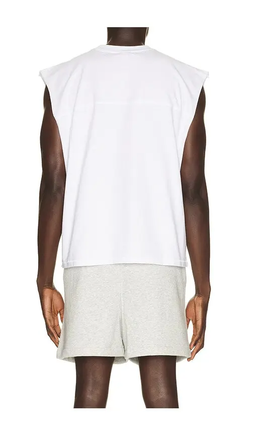 SKIMS Heavyweight Cotton Cropped Cutoff Tee In Cream