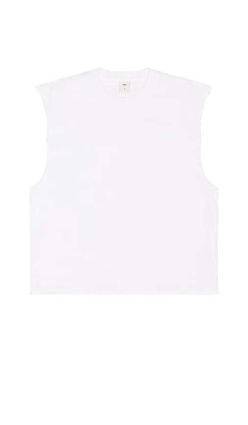 SKIMS Heavyweight Cotton Cropped Cutoff Tee In Cream