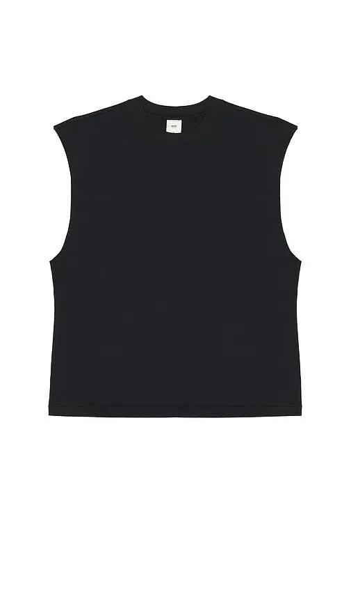 SKIMS Heavyweight Cotton Cropped Cutoff Tee In Black