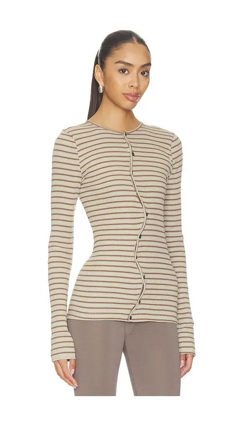 OPERASPORT Claire Seamless Cardigan In Taupe
