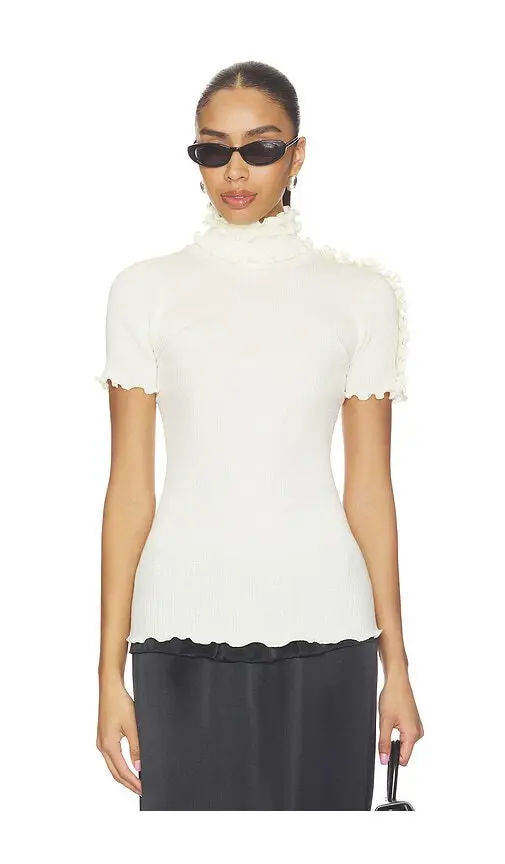 OPERASPORT Viola Seamless Top In White - Pristine