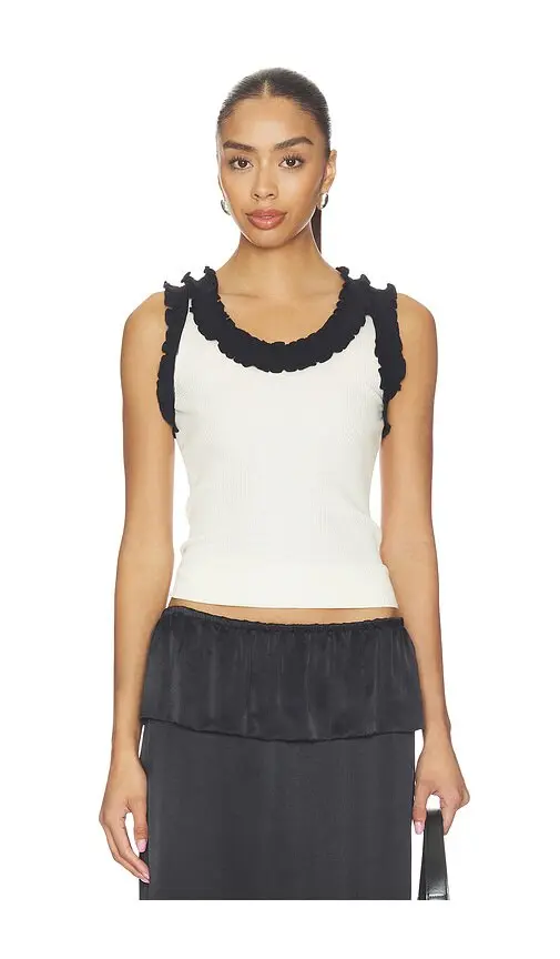 OPERASPORT Rosalie Seamless Top In ,black - White