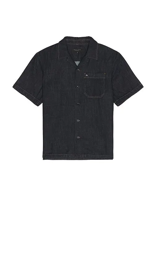 Rag & Bone Denim Resort Shirt In Navy