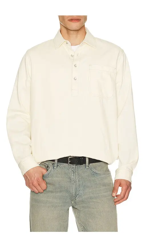 Rag & Bone Popover Shirt In Cream