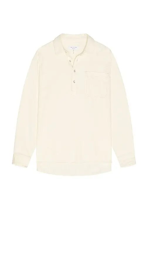Rag & Bone Popover Shirt In Cream